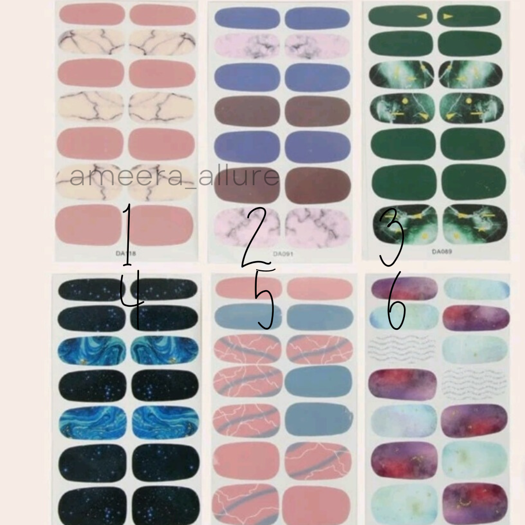 Marble Nail Wrap Stickers – Ameera Allure